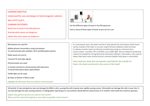Electromagnetic radiation (EM radiation) dangers and uses. Physics ...