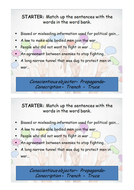 History starter and plenary activities | Teaching Resources