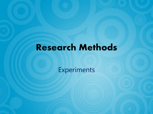 TYPES OF EXPERIMENTS - AQA Psychology research methods FULL LESSON ...