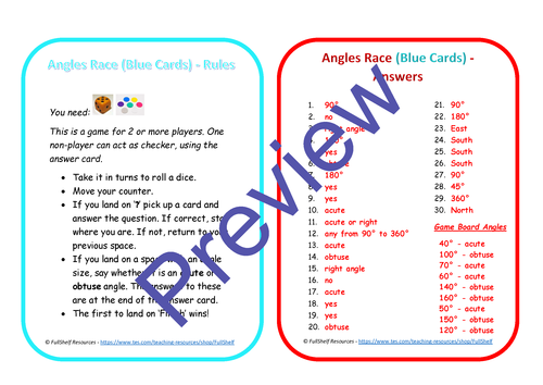 Angles Game Year 5 / 6 | Teaching Resources