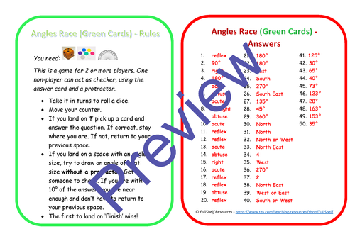 Angles Game Year 5 / 6 | Teaching Resources