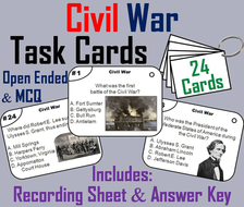 Civil War Task Cards | Teaching Resources