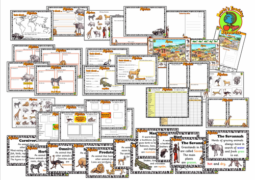 Animals from Africa Worksheets KS1 | Teaching Resources