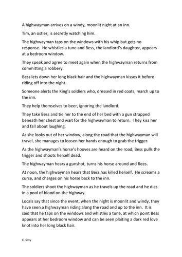 Writing a newspaper report of The Highwayman by Alfred Noyes | Teaching ...