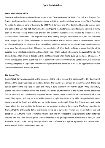 Revision/Worksheet Bundle - Origins of the Cold War | Teaching Resources Revision/Worksheet Bundle - Origins of the Cold War | Teaching Resources