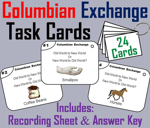 Columbian Exchange Task Cards and Activities Bundle | Teaching Resources