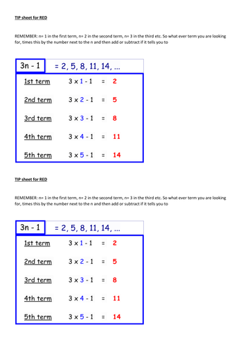Nth term and generating sequences | Teaching Resources Nth term and generating sequences | Teaching Resources