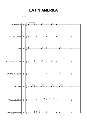 Percussion Group - Latin America (Samba) | Teaching Resources