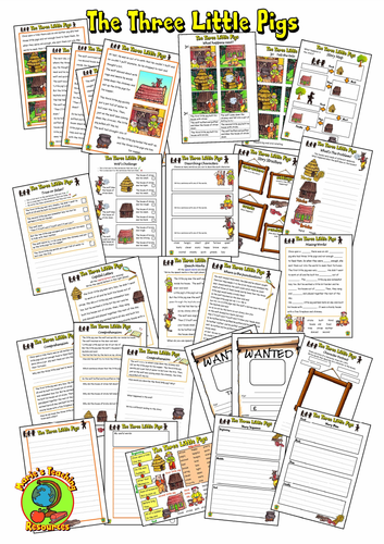 The Three Little Pigs KS1 – PowerPoint + Worksheets | Teaching Resources