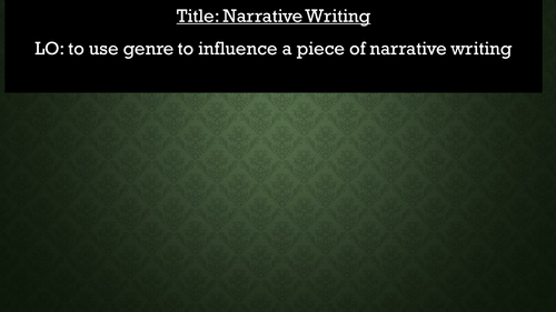 Narrative Writing and Genre (AQA English Language Paper 1, Question 5 ...