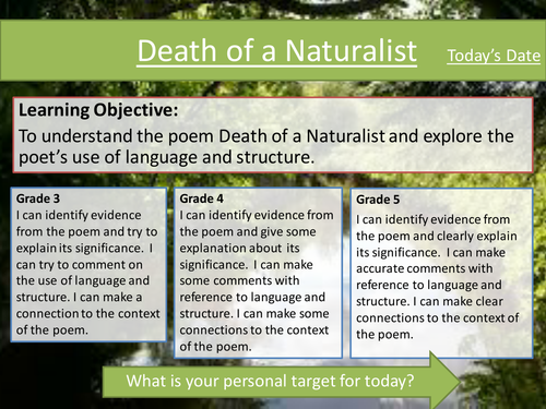 Death of a Naturalist by Seamus Heaney - Poem Analysis - Eduqas Poetry ...