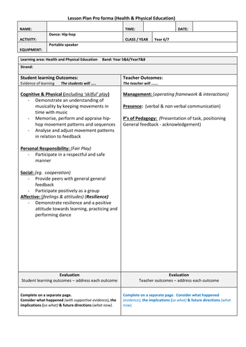 Dance (Hip-Hop) lesson plans | Teaching Resources