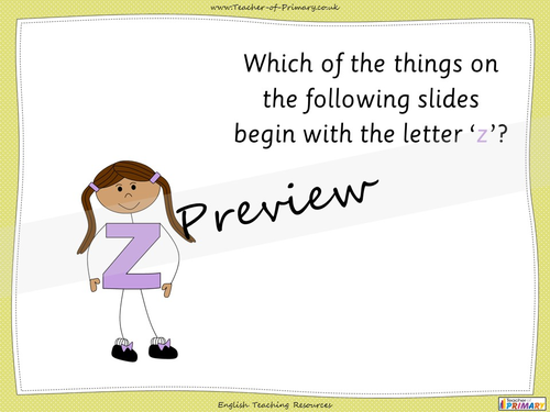 The Letters ‘x’, ‘y’ and ‘z’ - EYFS | Teaching Resources