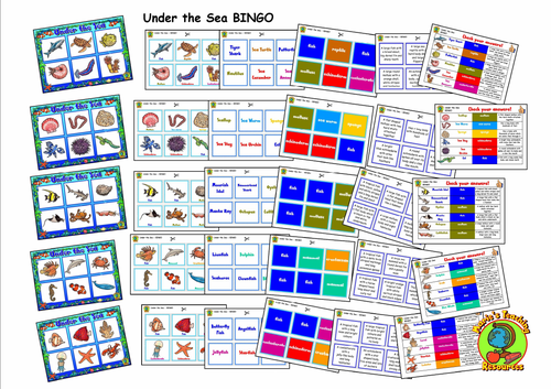 Under The Sea - Bingo | Teaching Resources