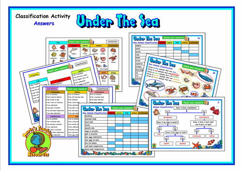 Under The Sea - Animal Classification | Teaching Resources