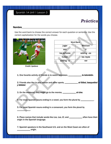 Los Amigos - Friends - Worksheet | Teaching Resources