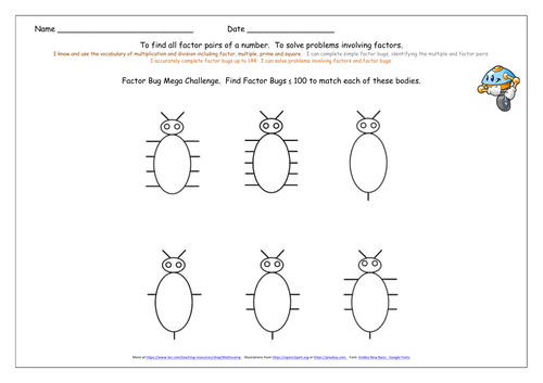 Factors and Common Factors, Multiplication and Division Year 5 (Y6 ...