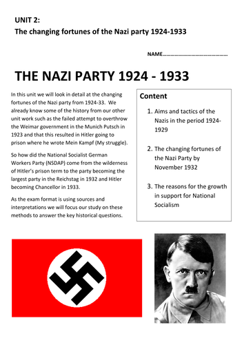 Weimar Germany - Changing fortunes of the Nazi Party 1924-1933 ...