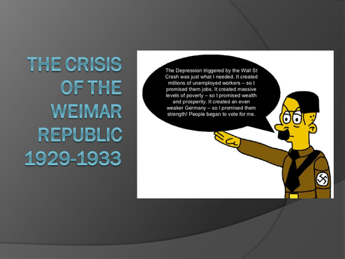 Weimar Germany - Crisis and collapse 1929-1933 | Teaching Resources
