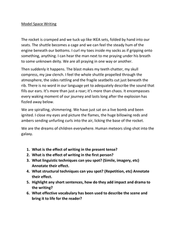 Creative Writing - Space | Teaching Resources