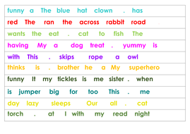Sentence Building (Jumbled) KS1 | Teaching Resources