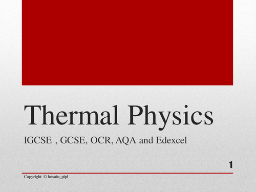 Thermal Physics /Heat - Physics Complete Lesson ppt (35 slides ...