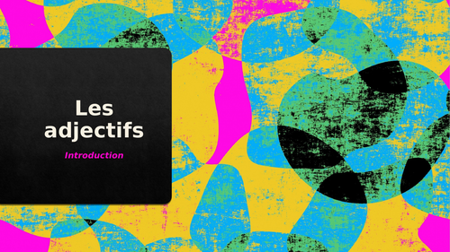 Les Adjectifs- Beginners | Teaching Resources