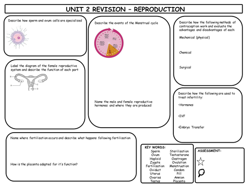 GCSE Reproduction Revision Mat | Teaching Resources