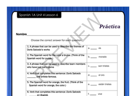 Los Adjetivos Descriptivos - Descriptive Adjectives - Worksheet ...