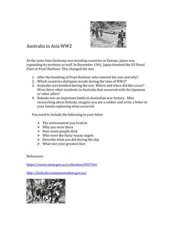 Australia in Asia WW2 Part 2 | Teaching Resources