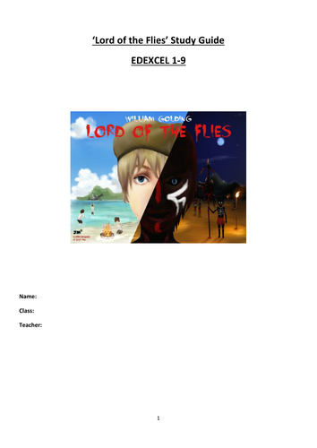 Lord of the Flies English Literature Scheme of Work New Edexcel 1-9 ...
