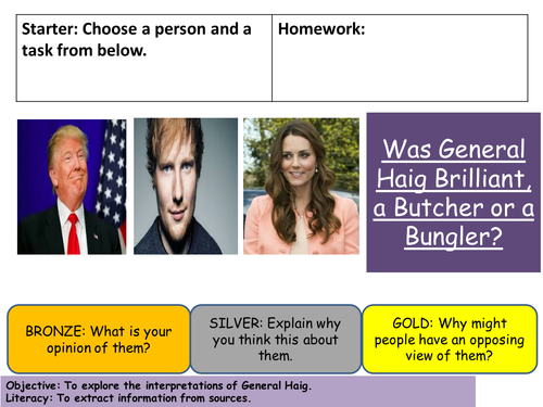 Interpretations of General Haig | Teaching Resources