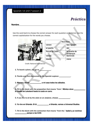 En el Aeropuerto - In the Airport - Worksheet | Teaching Resources