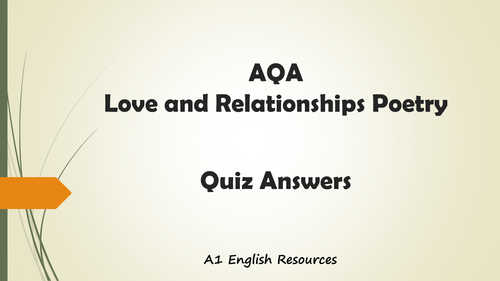 Love and Relationships Poetry Activity Fun Pack | Teaching Resources