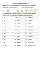A differentiated worksheet on Relative Formula Mass (Mr) | Teaching ...