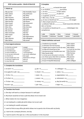 GCSE revision quickie with SOLUTION (March 2017) - World of Work (4 ...