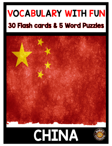 China - Country Symbols: 5 Different Word puzzles and 30 Photo flash ...