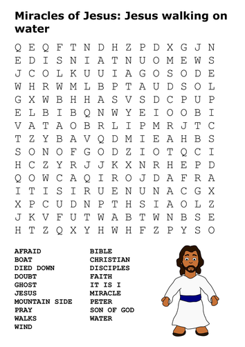 The Miracles of Jesus Word Search Pack | Teaching Resources