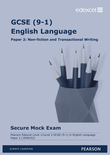 Edexcel English Language GCSE Paper 2017 - Unit of work for Paper 2 ...