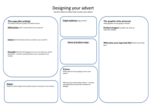 Designing an Advert | Teaching Resources