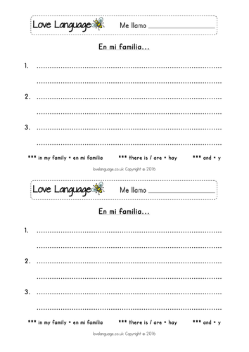 Family in Spanish - worksheets | Teaching Resources