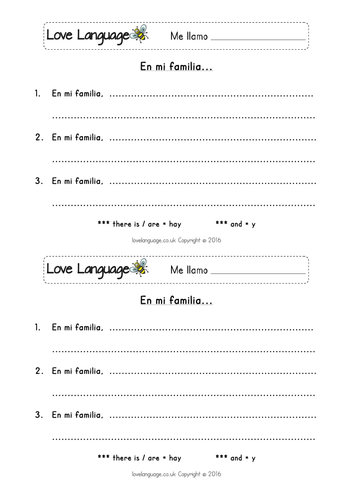 Family in Spanish - worksheets | Teaching Resources