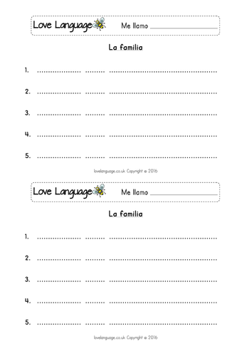 Family in Spanish - worksheets | Teaching Resources