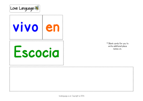 Countries in Spanish - sentence builders | Teaching Resources