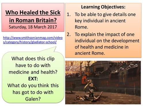 Part 1 AQA Health & The People / Medicine Through Time: Ancient Greece ...
