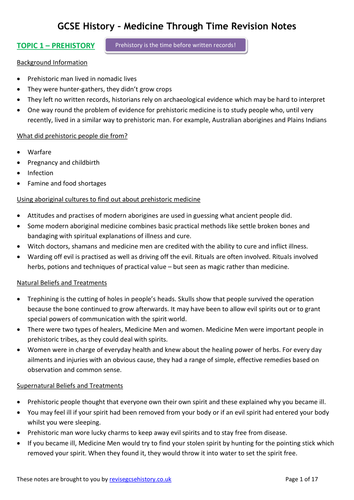 Part 3 AQA Health & The People / Medicine Through Time: Industrial ...