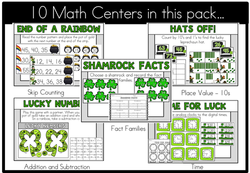 March Math Centres Grade One | Teaching Resources