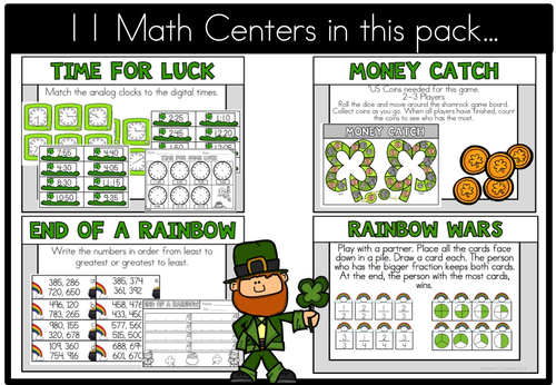 March Math Centres Grade Two | Teaching Resources