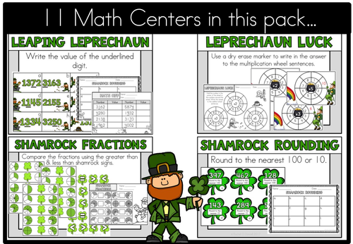 March Math Centres Grade Two | Teaching Resources
