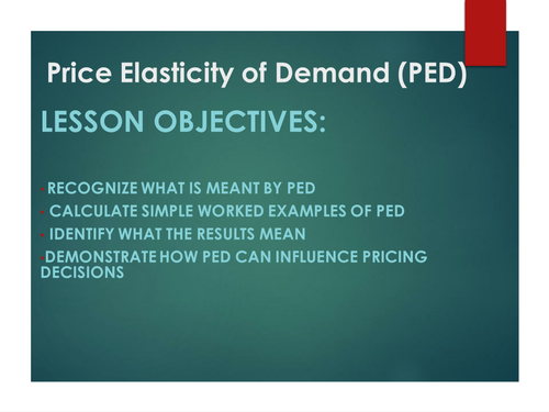 Marketing Mix - Price (& PED) Promotion and Place A Level Marketing ...